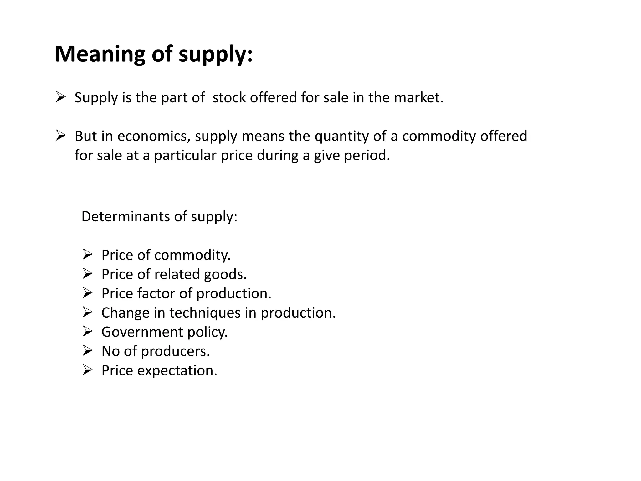 Meaning of supply | PPTX