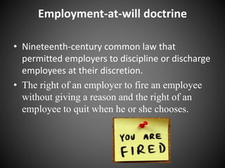 At will doctrine (HRM) | PPTX