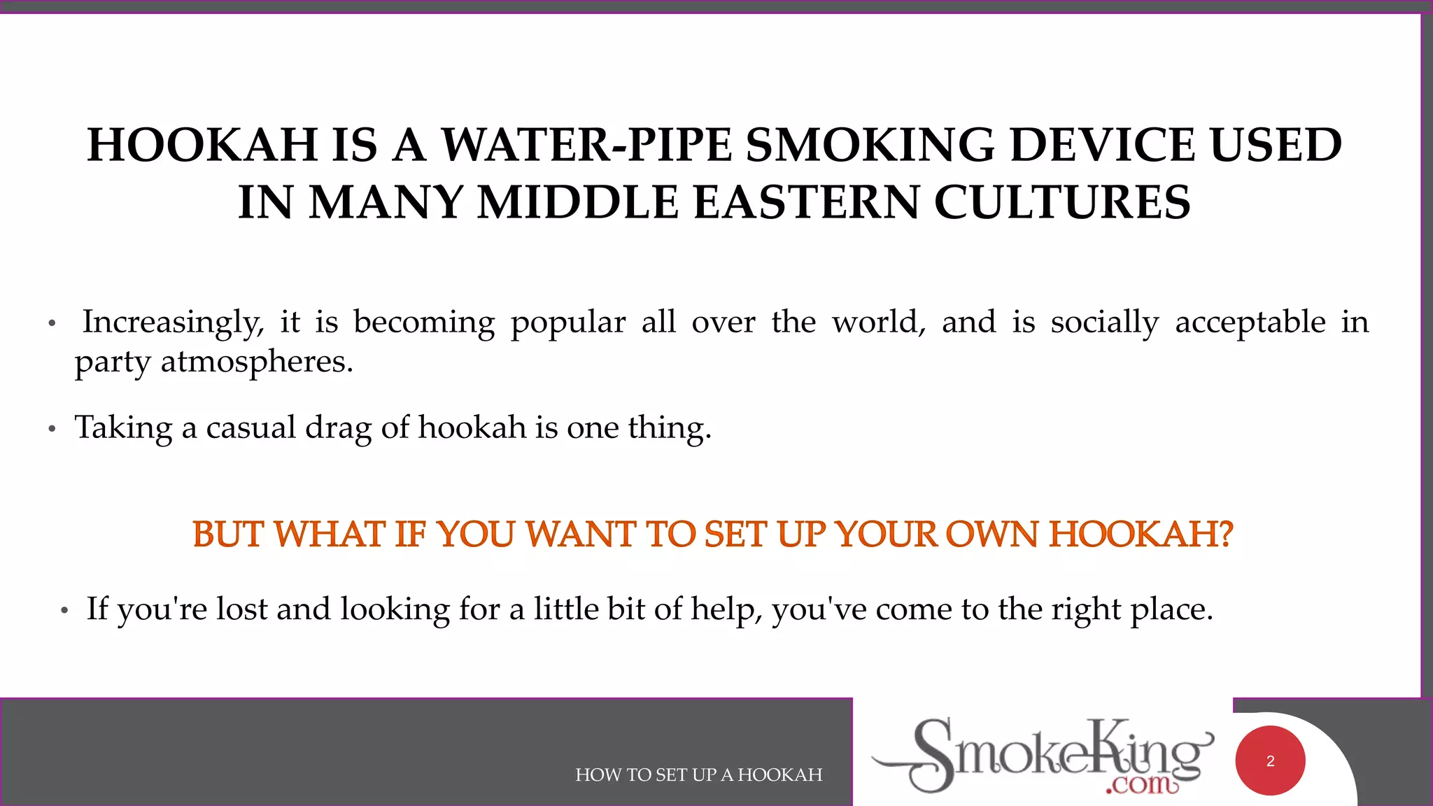 How To Setup A Hookah | PPT
