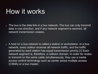 bus network ppt by pearl patel | PPTX