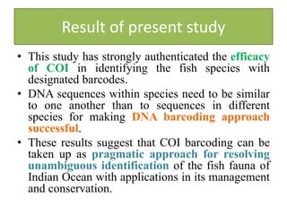 Fish DNA barcoding | PPTX