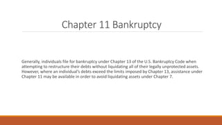 Chapter 11 Bankruptcy | PPTX
