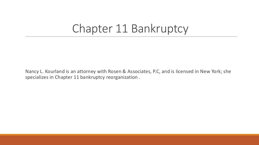 Chapter 11 Bankruptcy Explained