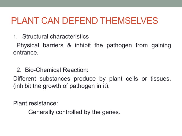 How Plants defend themselves against pathogens. | PPTX | Gardening ...