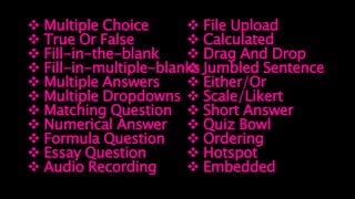 22 Types Of Questions For Quiz | PPT