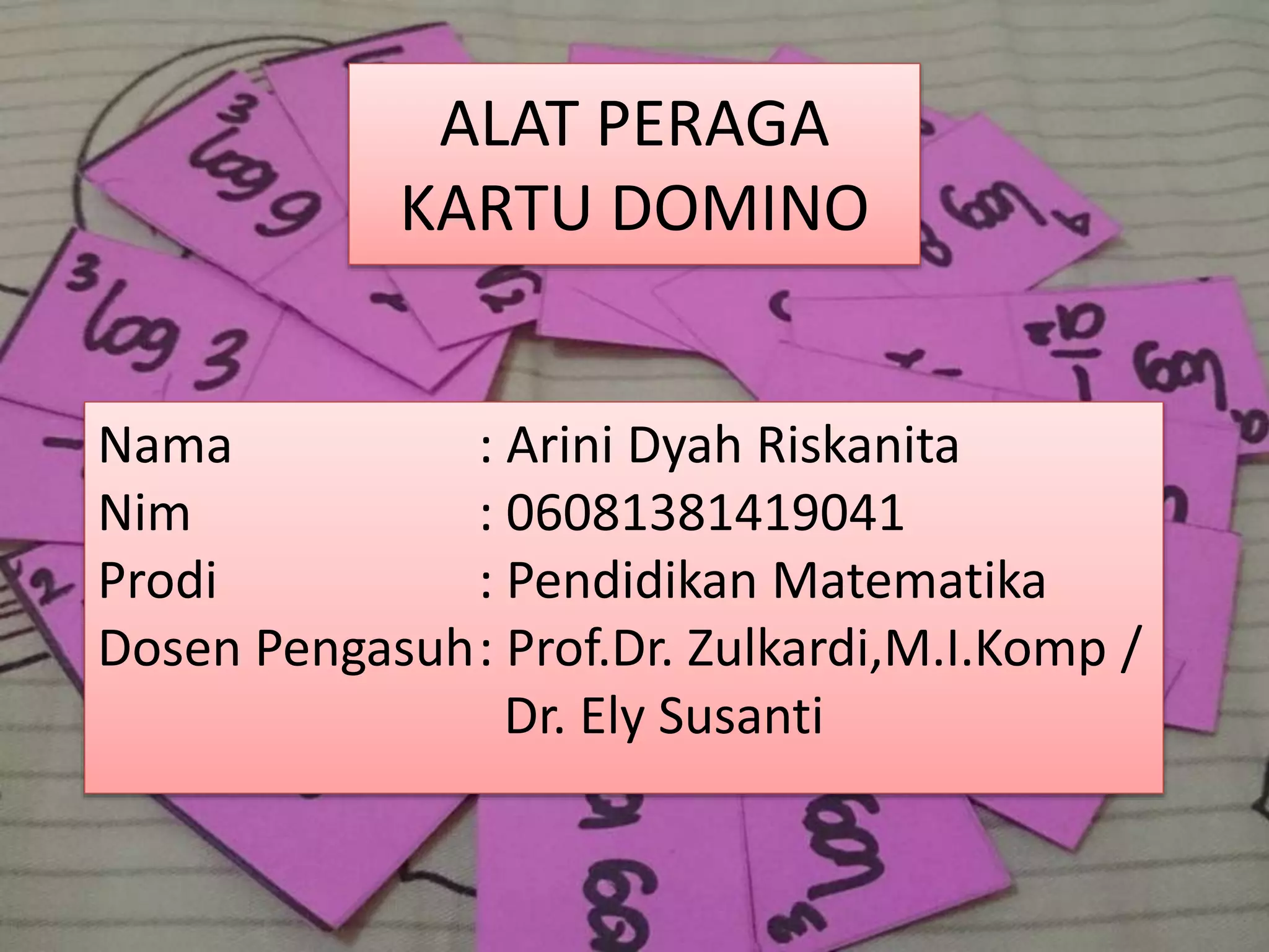 Alat Peraga Matematika (Kartu Domino) | PPTX