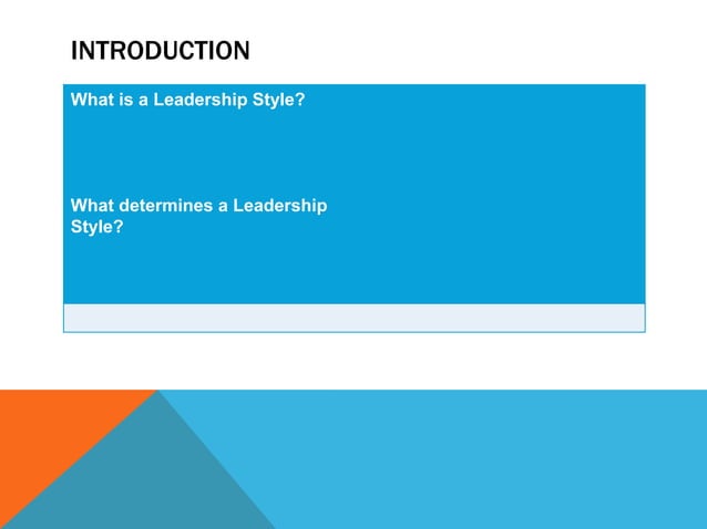 Leadership Styles | PPTX