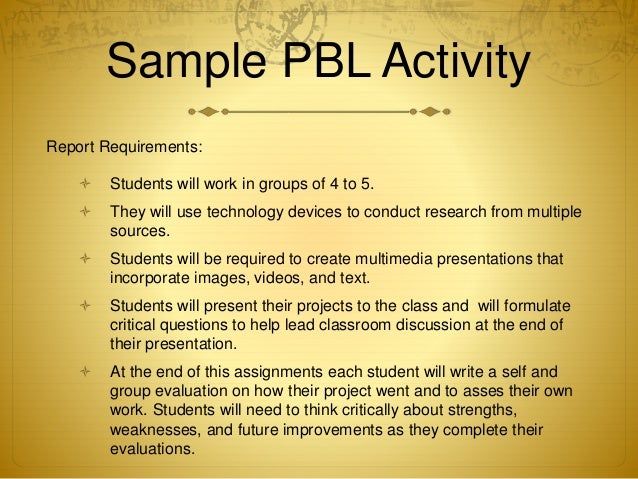 Project-Based Learning Activity