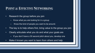 Networking in Sales: 3 Steps to Effective Networking | PPTX