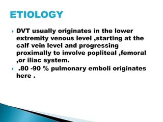 deep vein thrombosis | PPTX