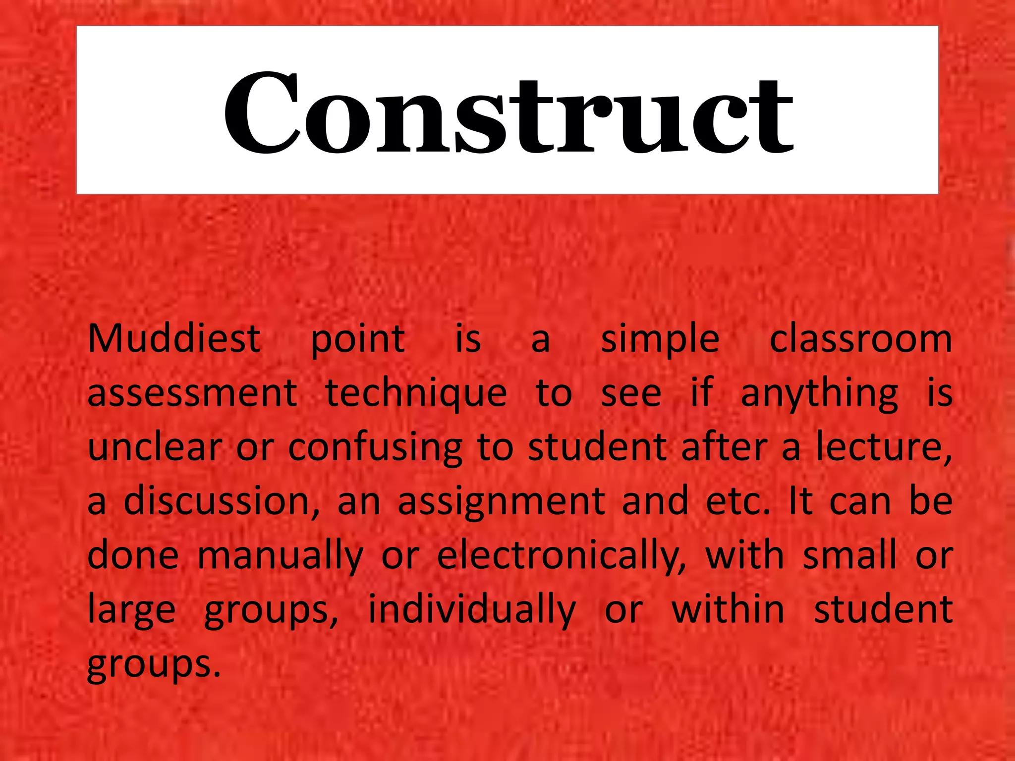Muddiest point | PPTX