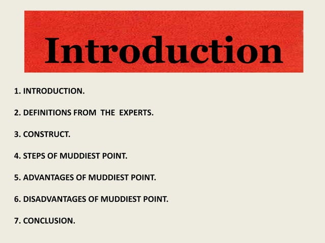 Muddiest point | PPTX | Educational Assessment | Education