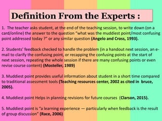 Muddiest point | PPTX