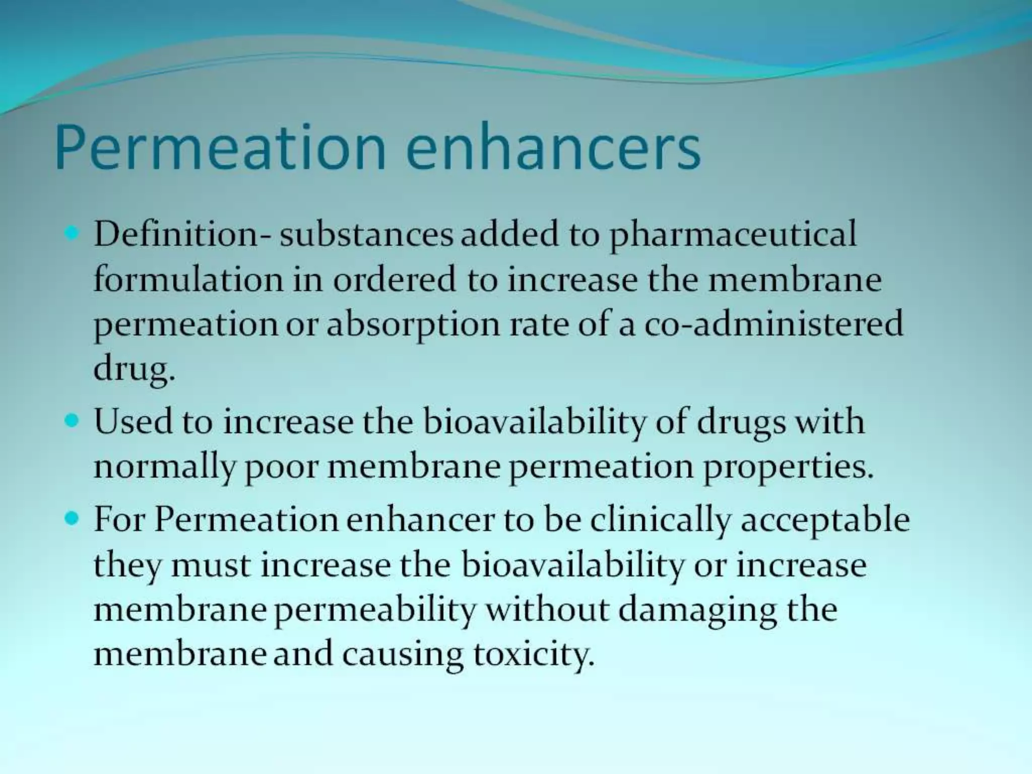 permeation enhancers by Hemant Chalaune ist M pharm | PPTX