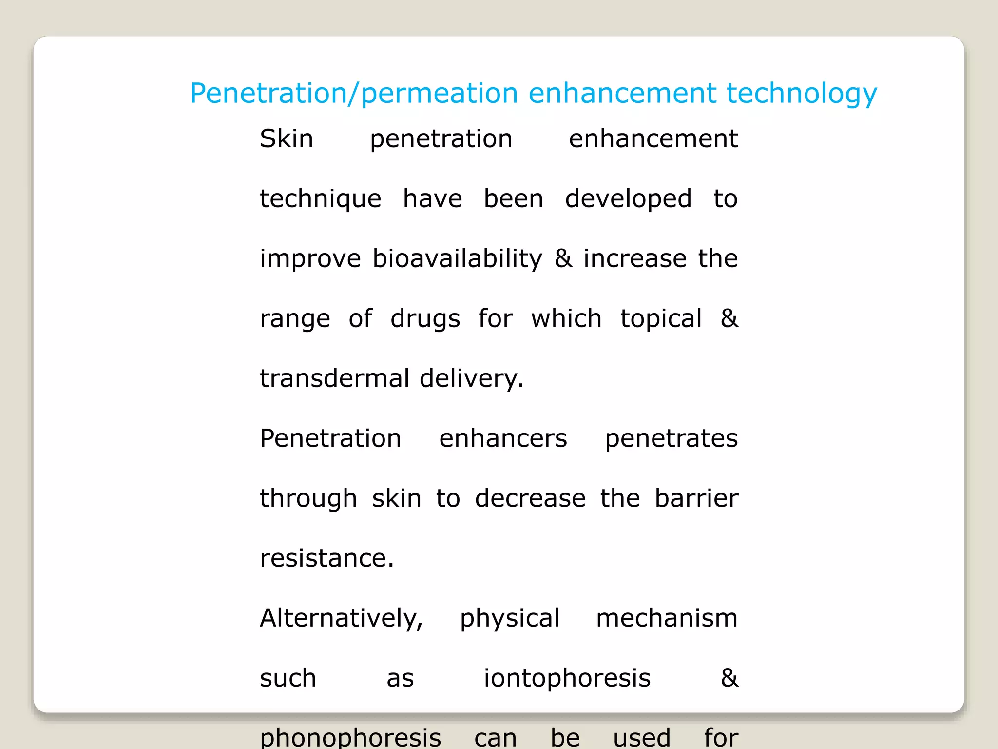 permeation enhancers by Hemant Chalaune ist M pharm | PPTX
