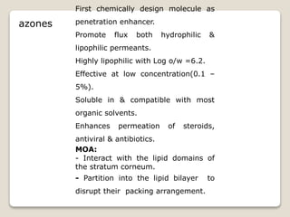 permeation enhancers by Hemant Chalaune ist M pharm | PPTX