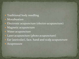 Mechanisms of Electronic acupuncture | PPTX