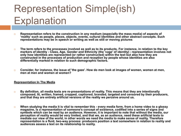 Representation Analysis | PPT