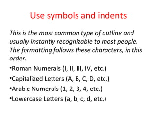 How to Outline Speeches | PPT