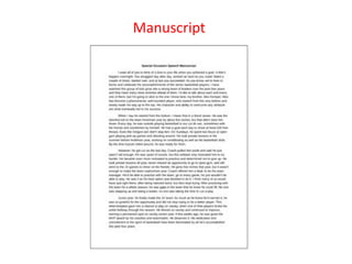 Manuscript Speech Format