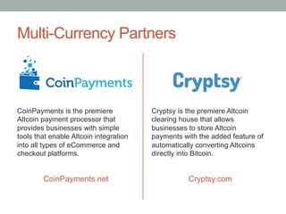 Altcoin Payment Processing | PDF