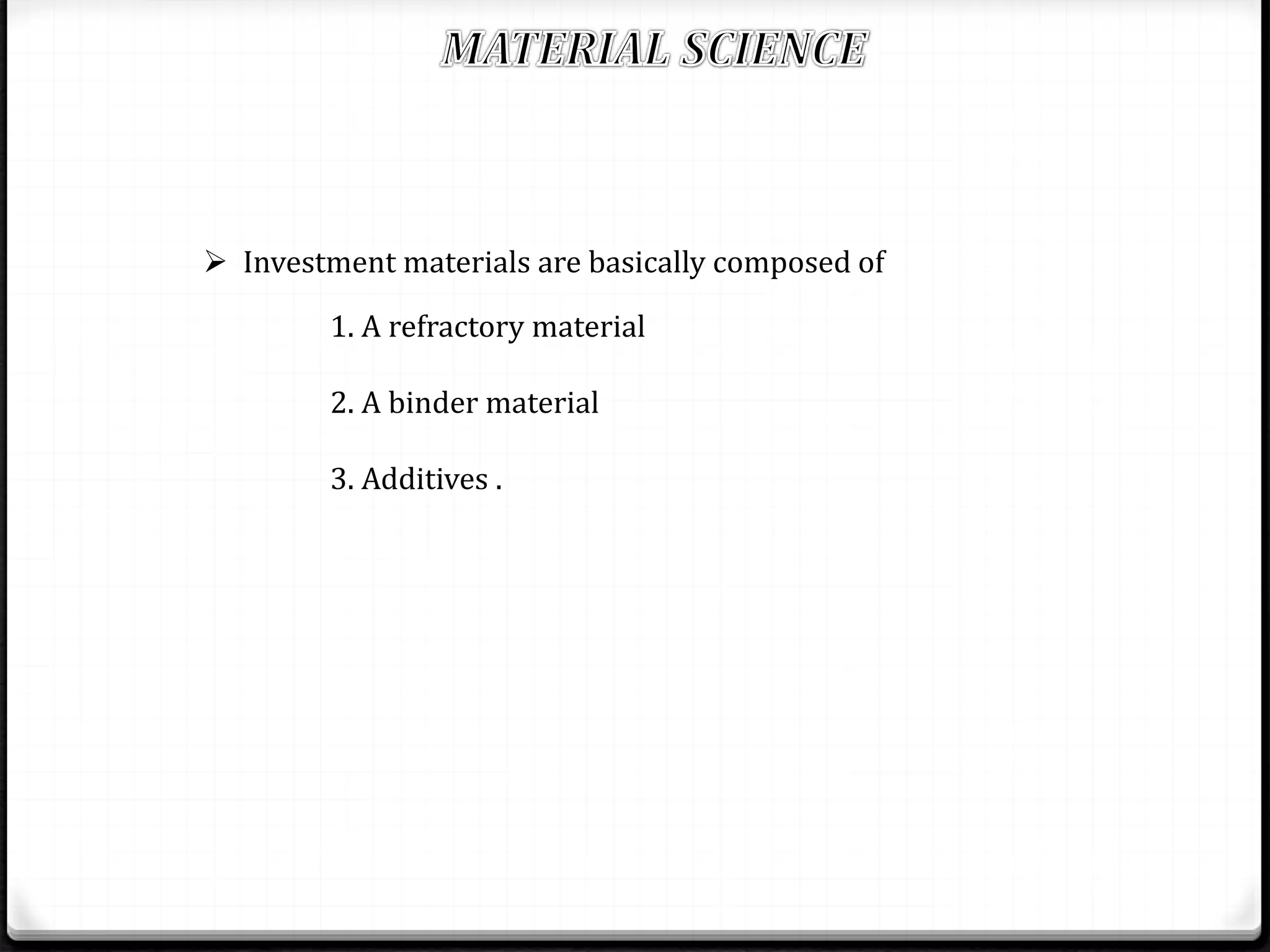 Investment materials And its clinical applications | PPTX