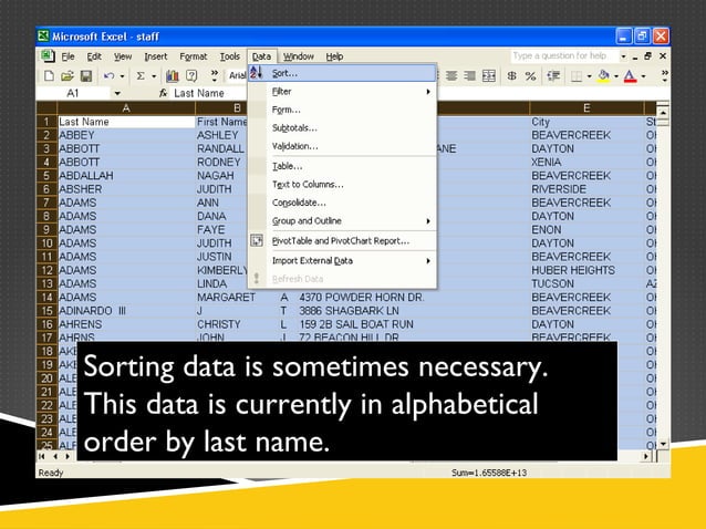Introduction to Microsoft Excel for beginners | PPT | Operating Systems ...