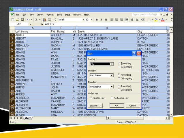 Introduction to Microsoft Excel for beginners | PPT | Operating Systems ...