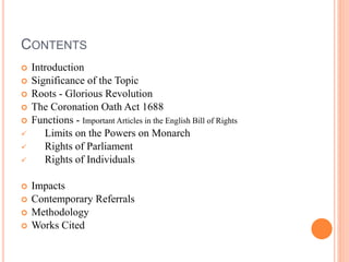 British Bill of Rights 1689 | PPTX