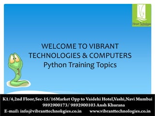 Python Training Topics | PPT