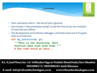Python Training Topics | PPT