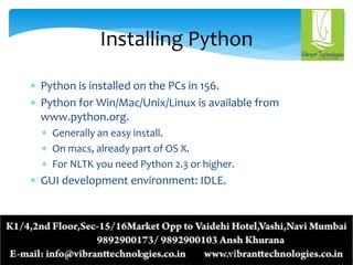 Python Training Topics | PPT