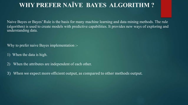 HEART DISEASE PREDICTION USING NAIVE BAYES ALGORITHM | PPTX