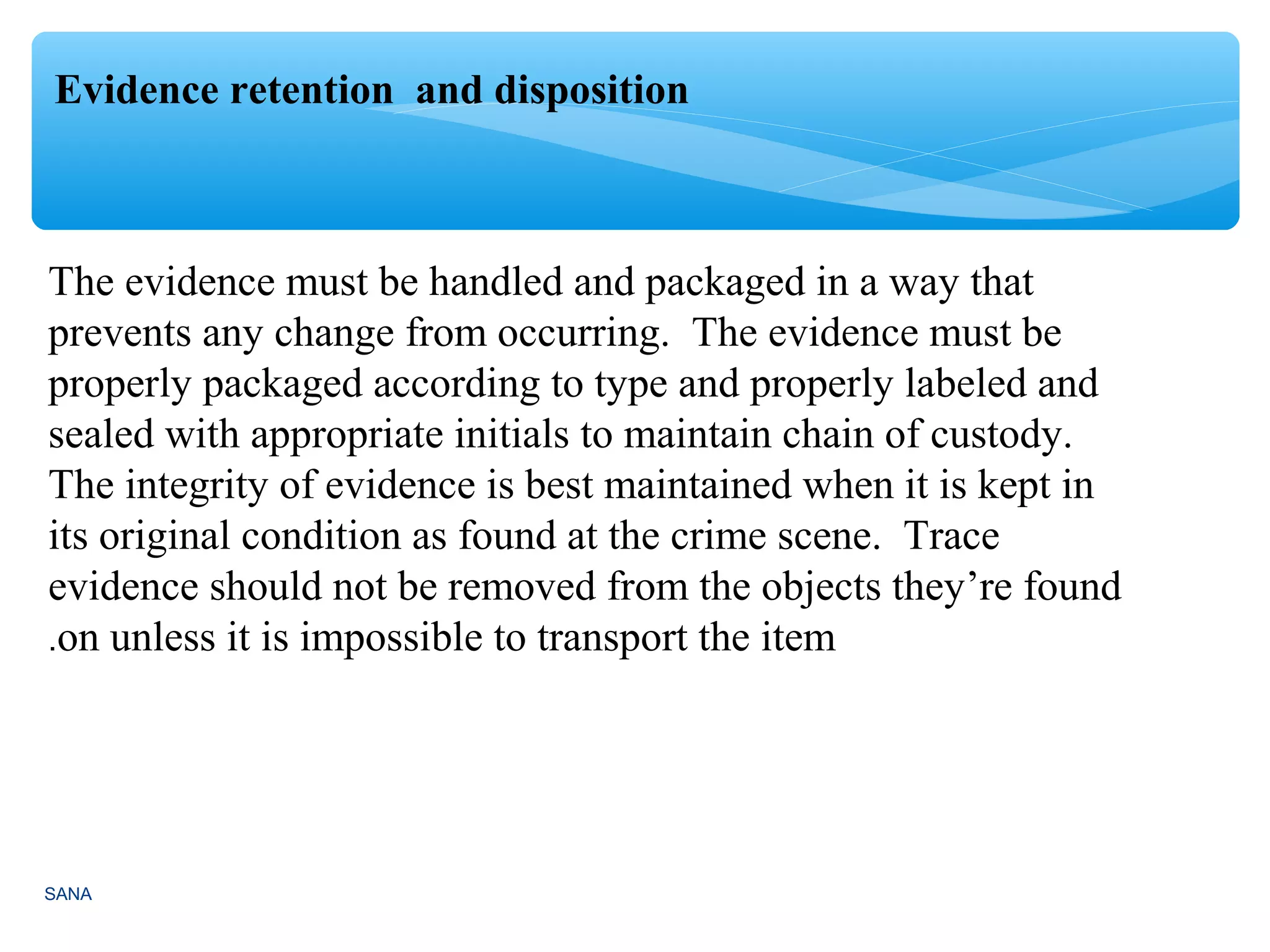 EVIDENCE COLLECTION AND ANALYSIS | PPT