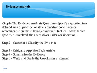 EVIDENCE COLLECTION AND ANALYSIS | PPT