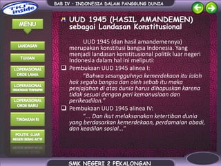 Politik Luar Negeri Indonesia | PPTX