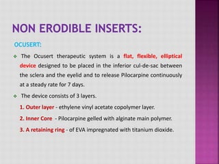 occular drug delivery system | PPT