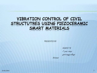 vibration control of civil structures | PPTX