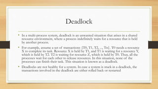 DBMS (Deadlock, deadlock prevention, 2phase locking) | PPTX | Databases | Computer Software and ...