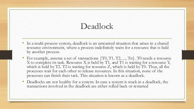 DBMS (Deadlock, deadlock prevention, 2phase locking)