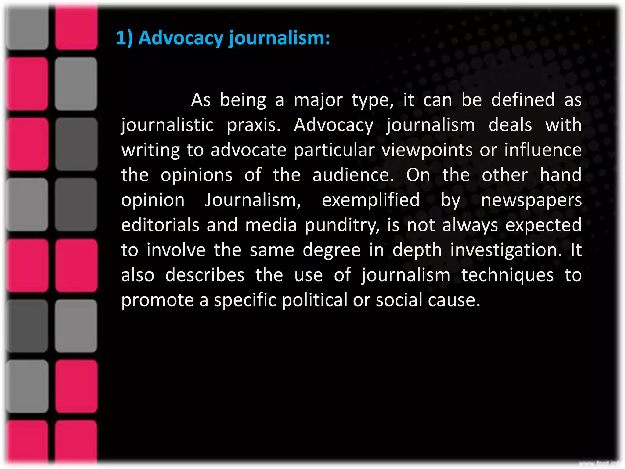 What is Journalism ? Types and Role of journalism. | PPTX