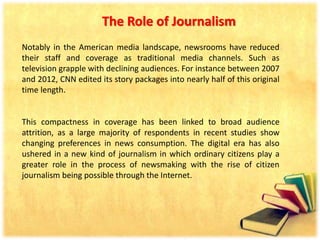 What is Journalism ? Types and Role of journalism. | PPTX