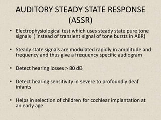 Assessment of Hearing | PPTX