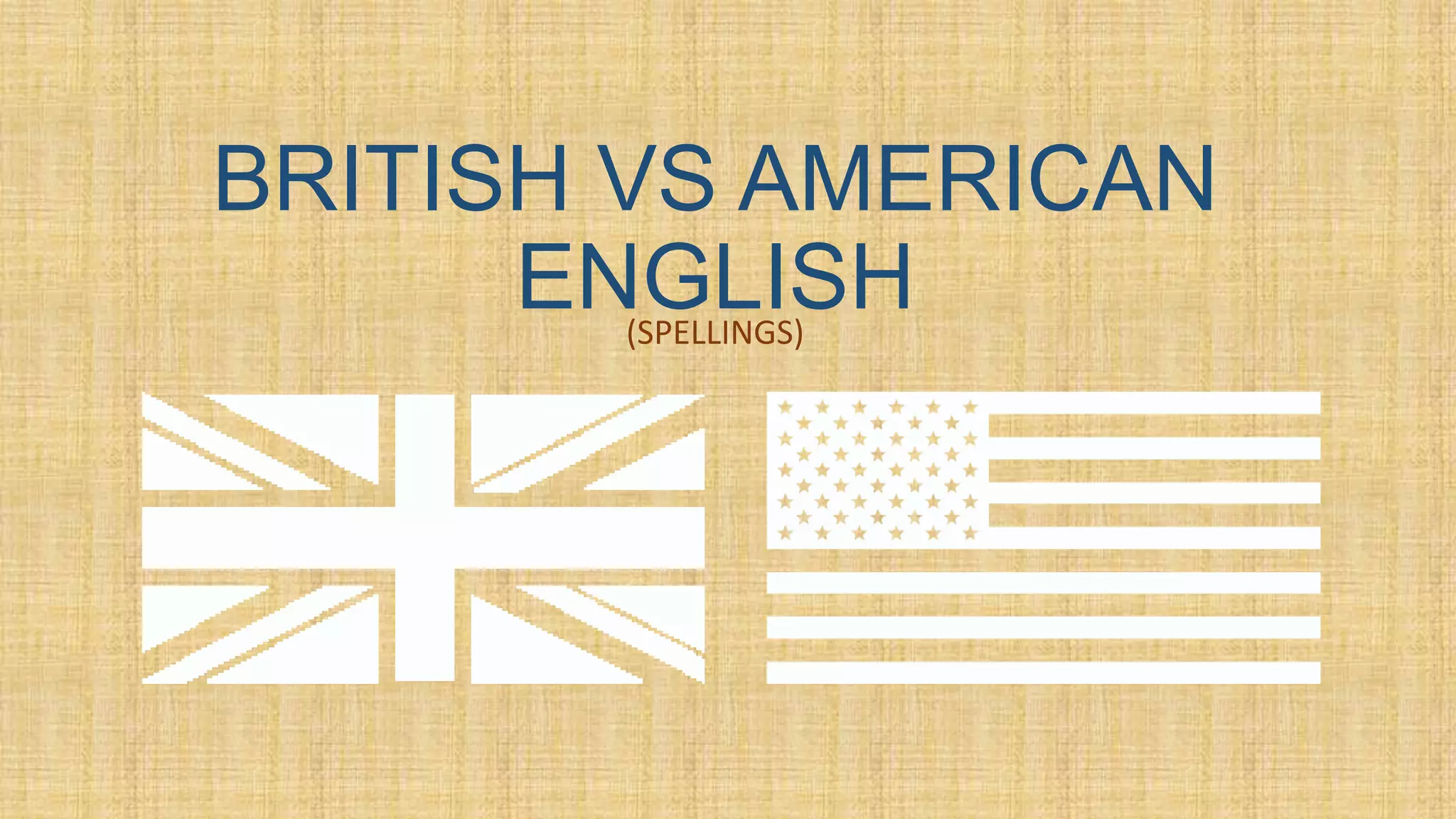 American vs British English Spellings | PPTX