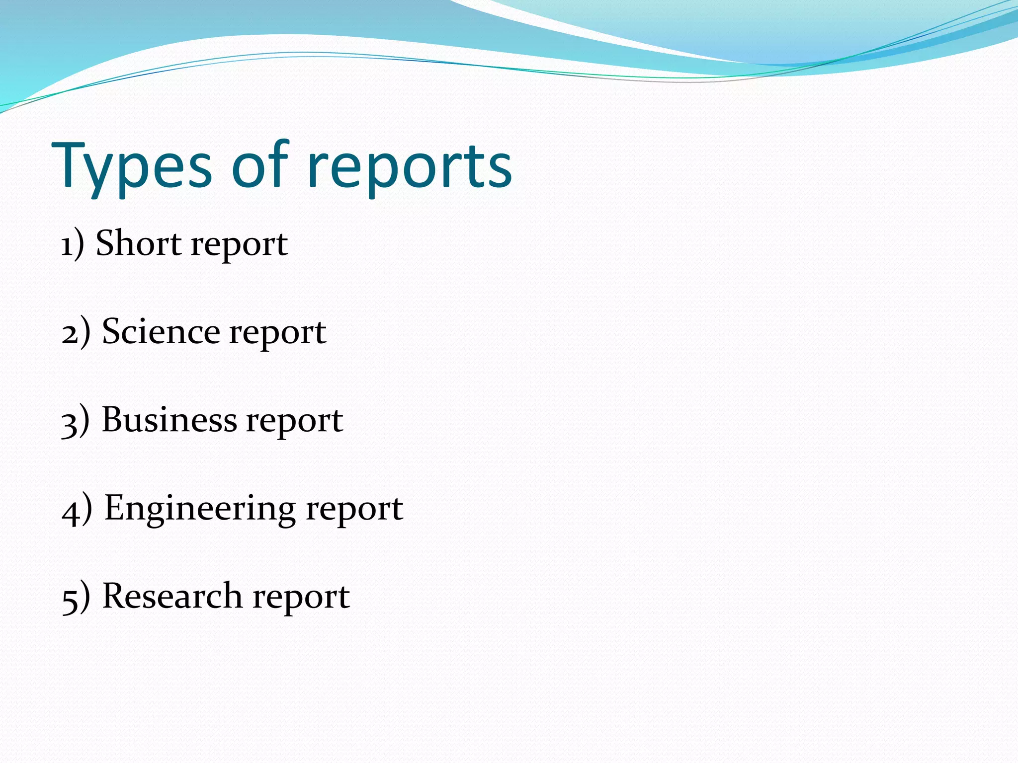 Structure of report | PPTX