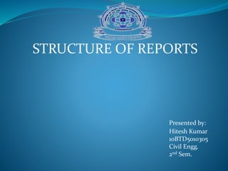 Structure of report | PPTX