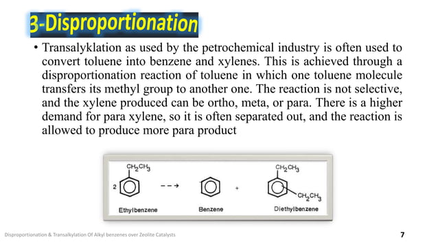 Disproportination and Transalkylation of alkyl benzene | PPTX ...