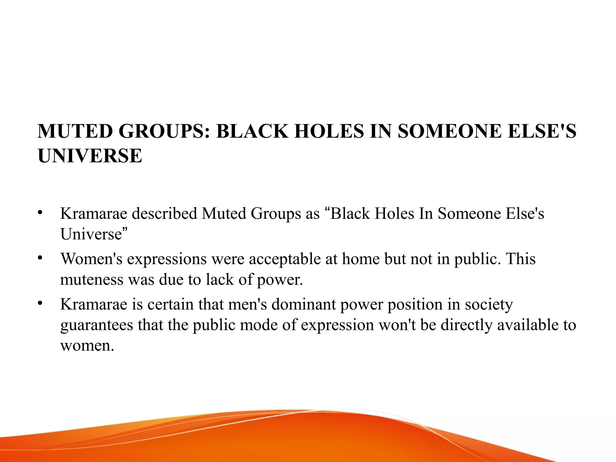 Muted Group Theory Ppt