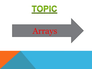 Arrays | PPTX