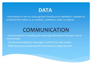 Data communication and communication Media | PPTX